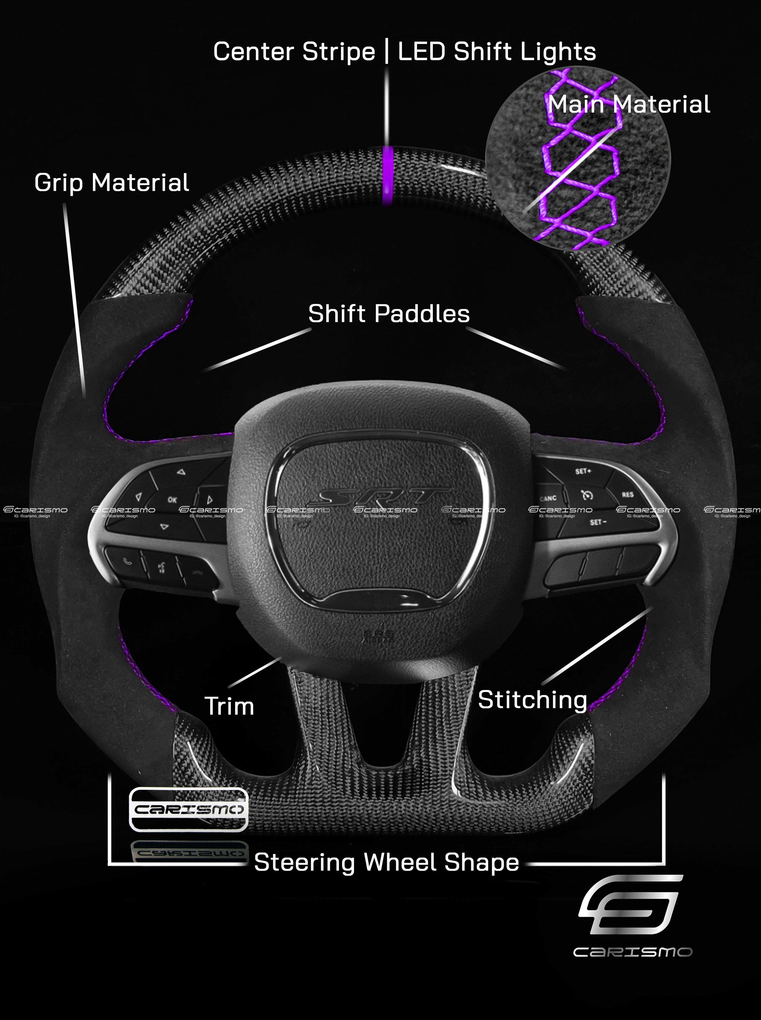 Custom Steering Wheel for Dodge / SRT (2015+) Steering Wheel – Carismo