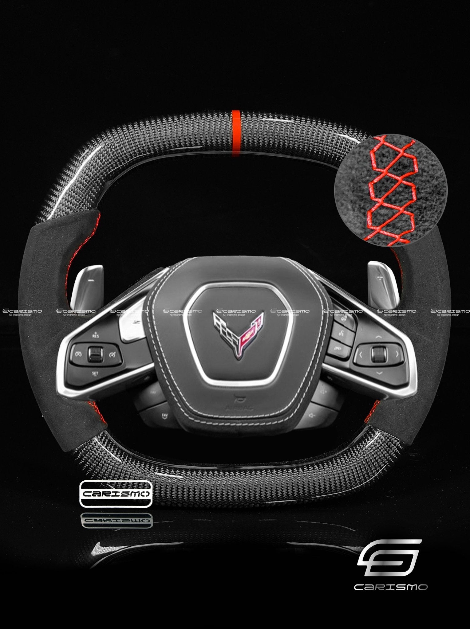 Carismo Steering Wheel For Chevrolet Corvette (C8) - Signature - Gloss