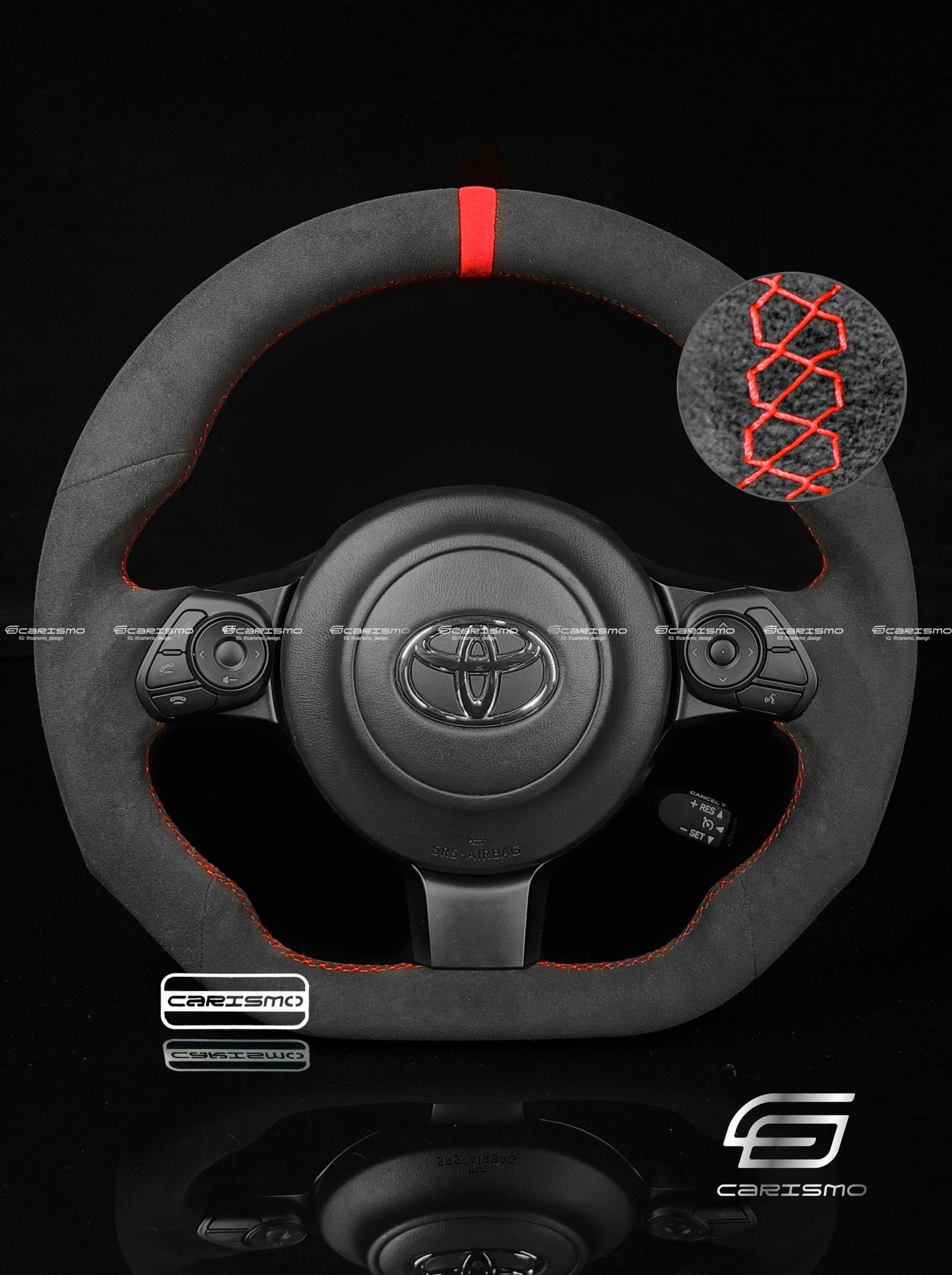Carismo Steering Wheel For Toyota GR86 (ZN8) - Sport - Full Alcantara