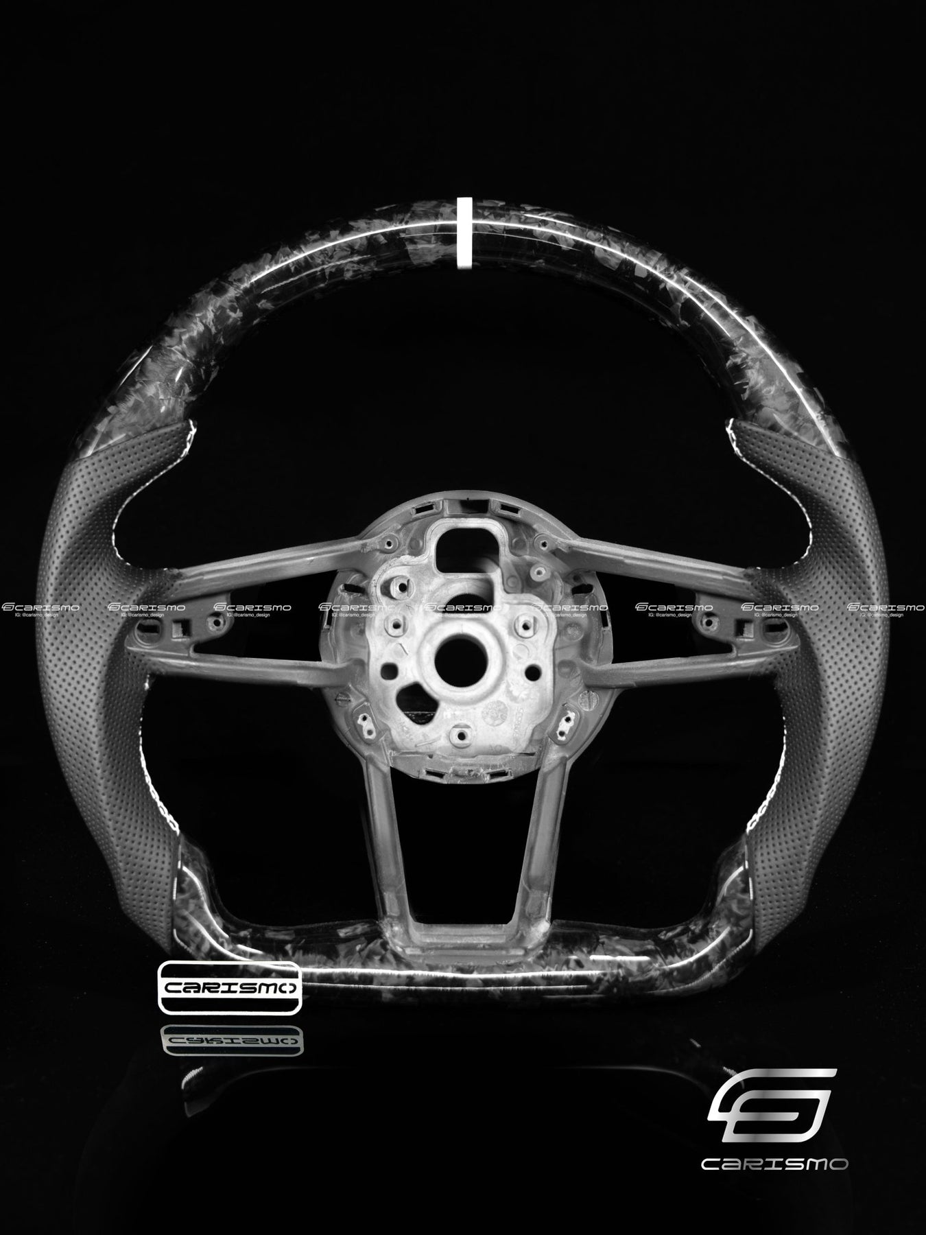 Audi R8 (Gen 2) Steering Wheel - Sport Gloss Forged Carbon – Carismo